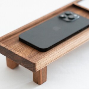 Handmade Modern Walnut Desk Organizer Eco-friendly Wooden Office Tidy ...