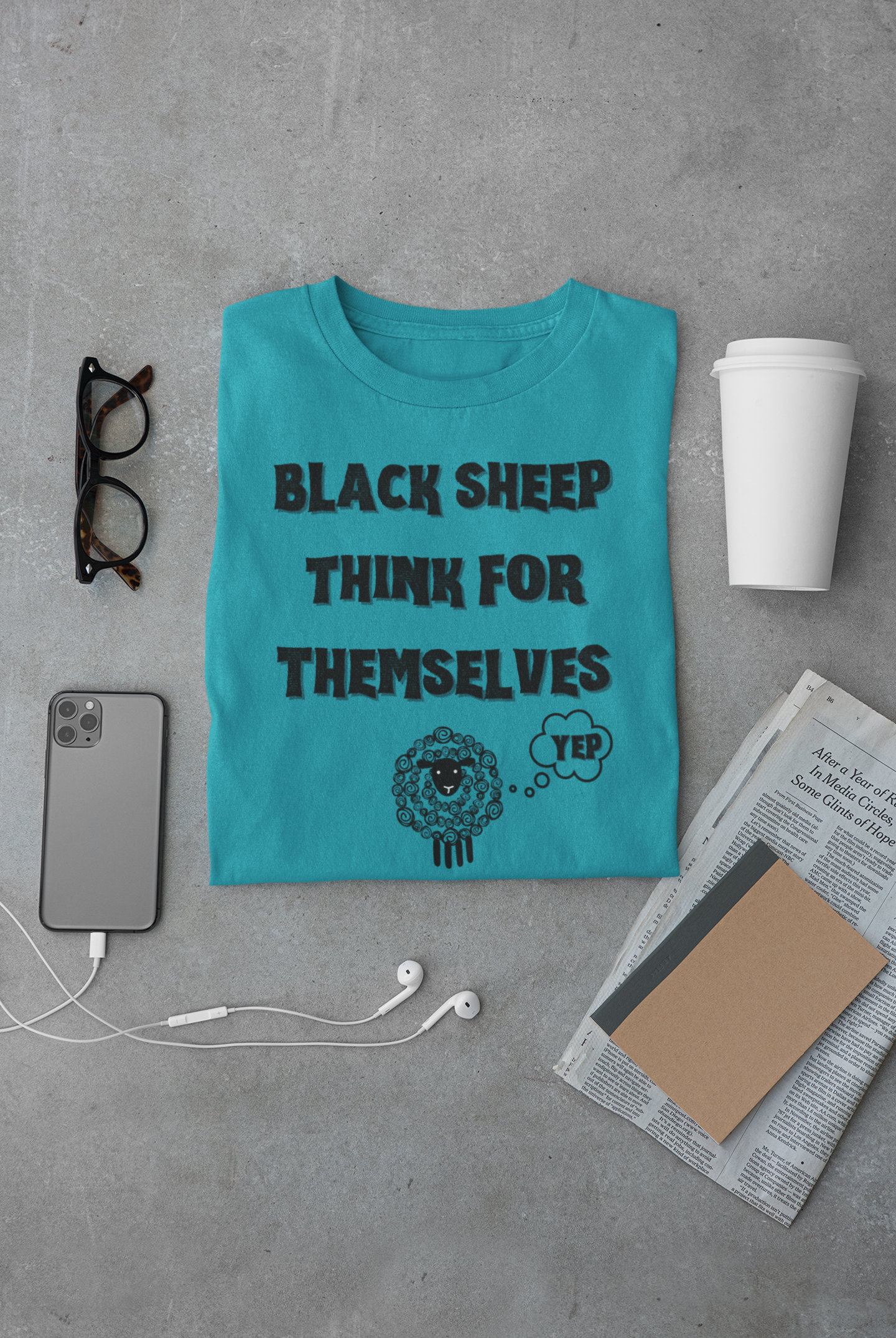 Black Sheep Shirt Gift Black Sheep Tee T-shirt for Men Women Think for ...