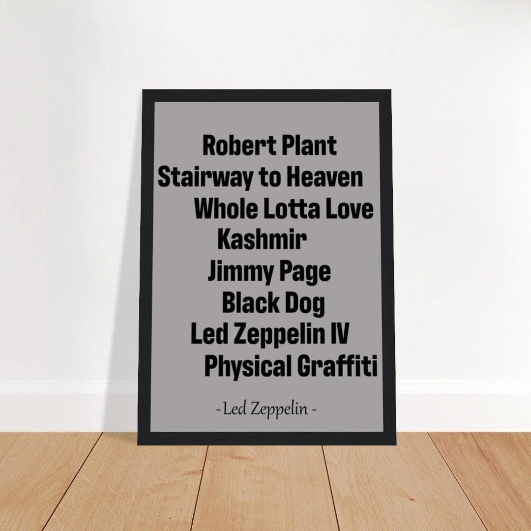 Led Zeppelin Poster, Led Zeppelin Print, Music Poster, Music Print ...