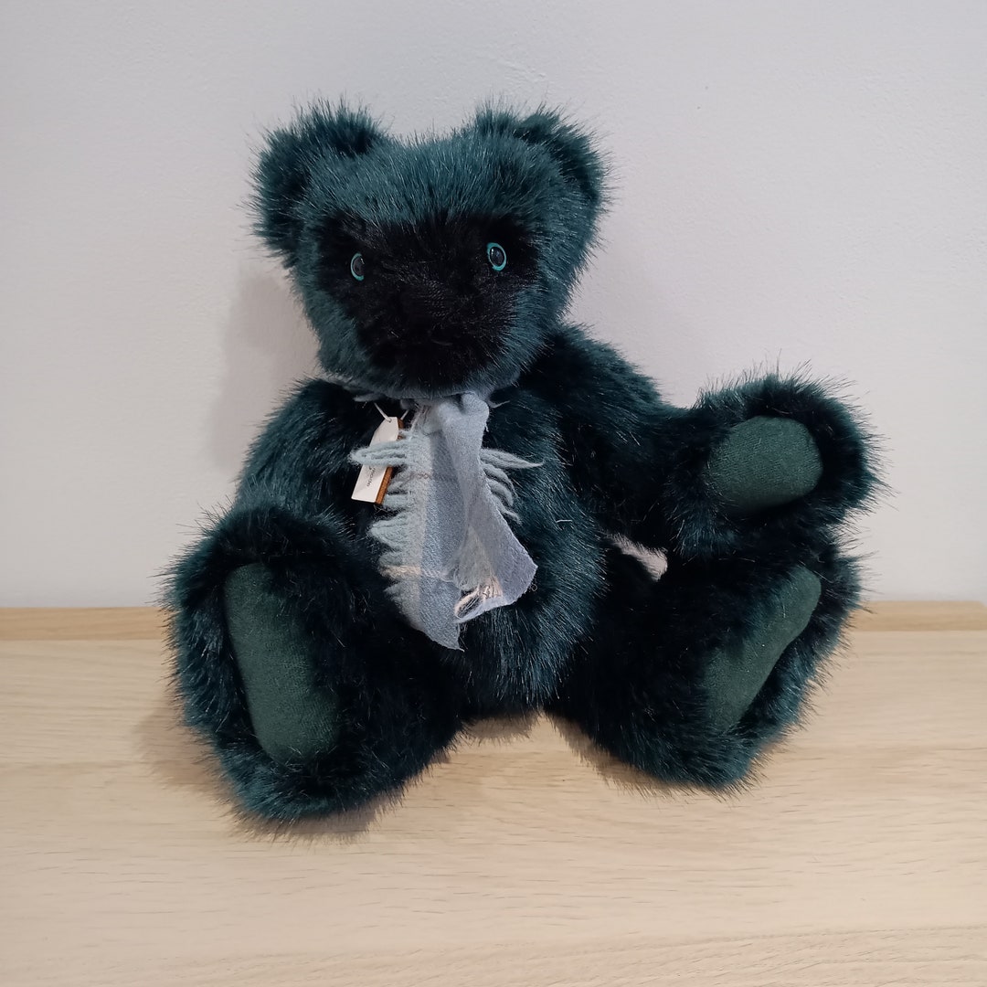 Dark Green Teddy Bear Unique Keepsake Collectable Art Bear - Etsy UK