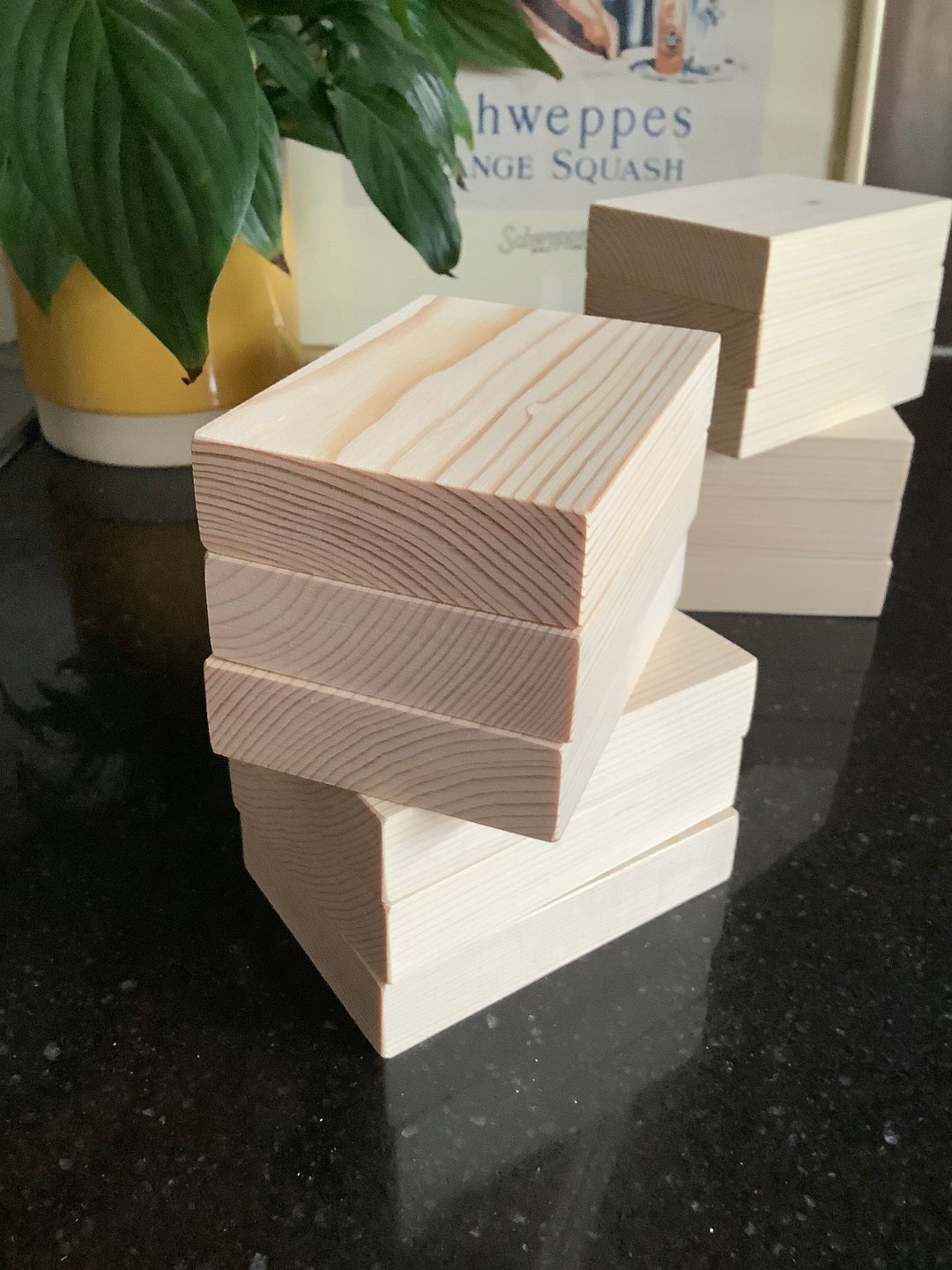 Blank Mini Book Stack, Wooden Craft Blanks, DIY Faux Book Stack, Tiered ...