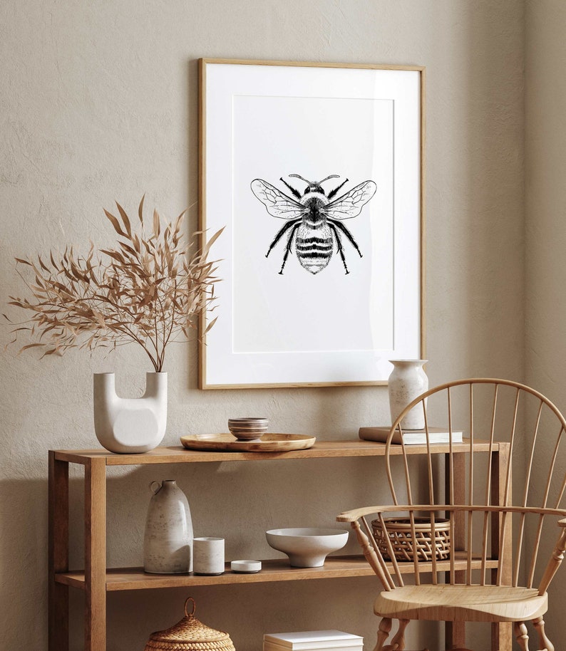 Honey Bee and Bumble Bee Poster Printable Poster Set of 2 - Etsy