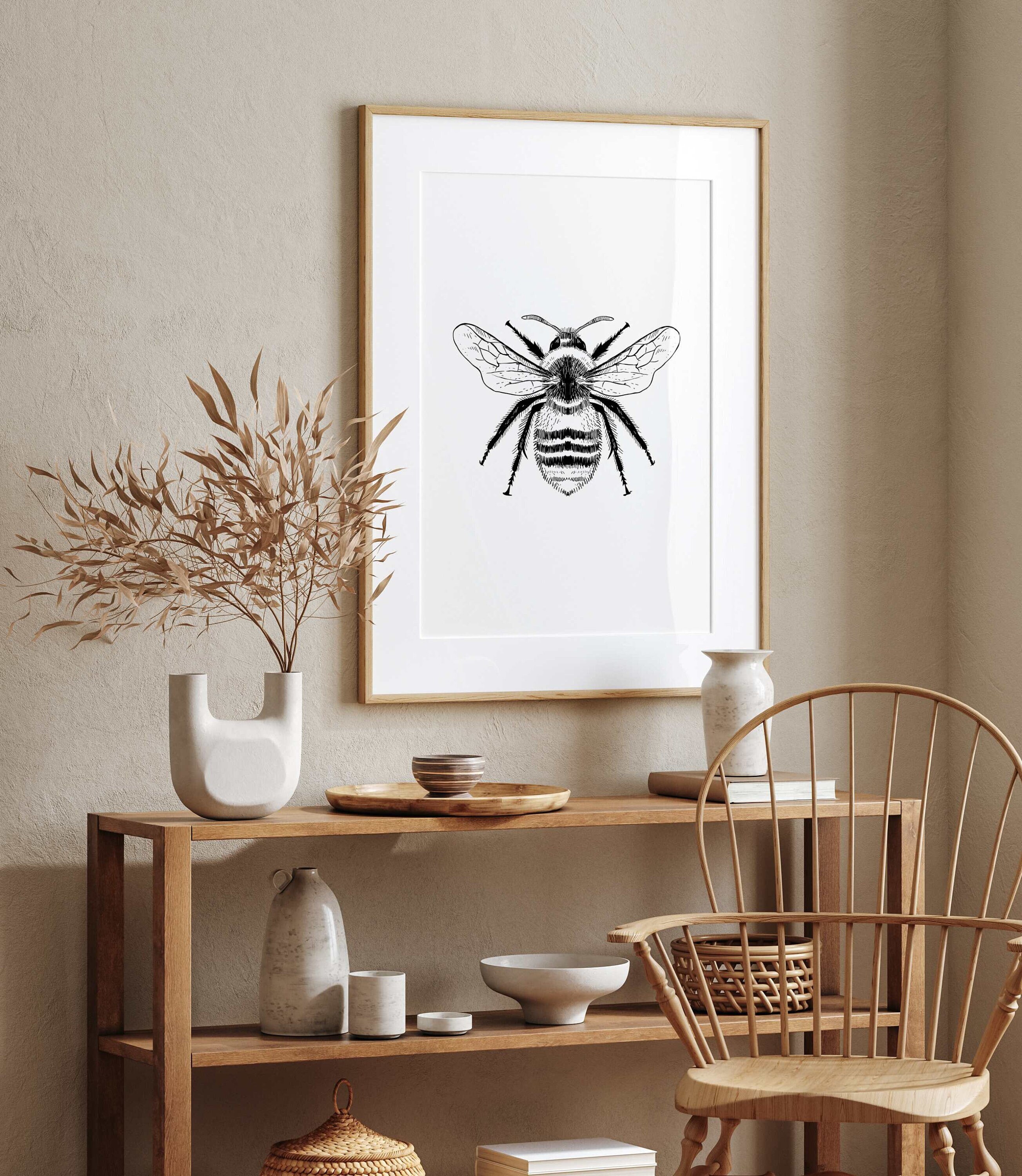 Honey Bee and Bumble Bee Poster Printable Poster Set of 2 - Etsy