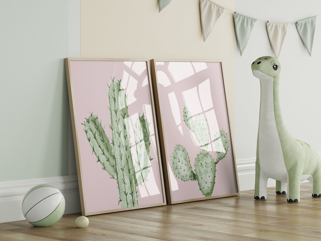 Cactus Posters - Printable Poster Set of 2 - Cactus Plant Wall Art ...