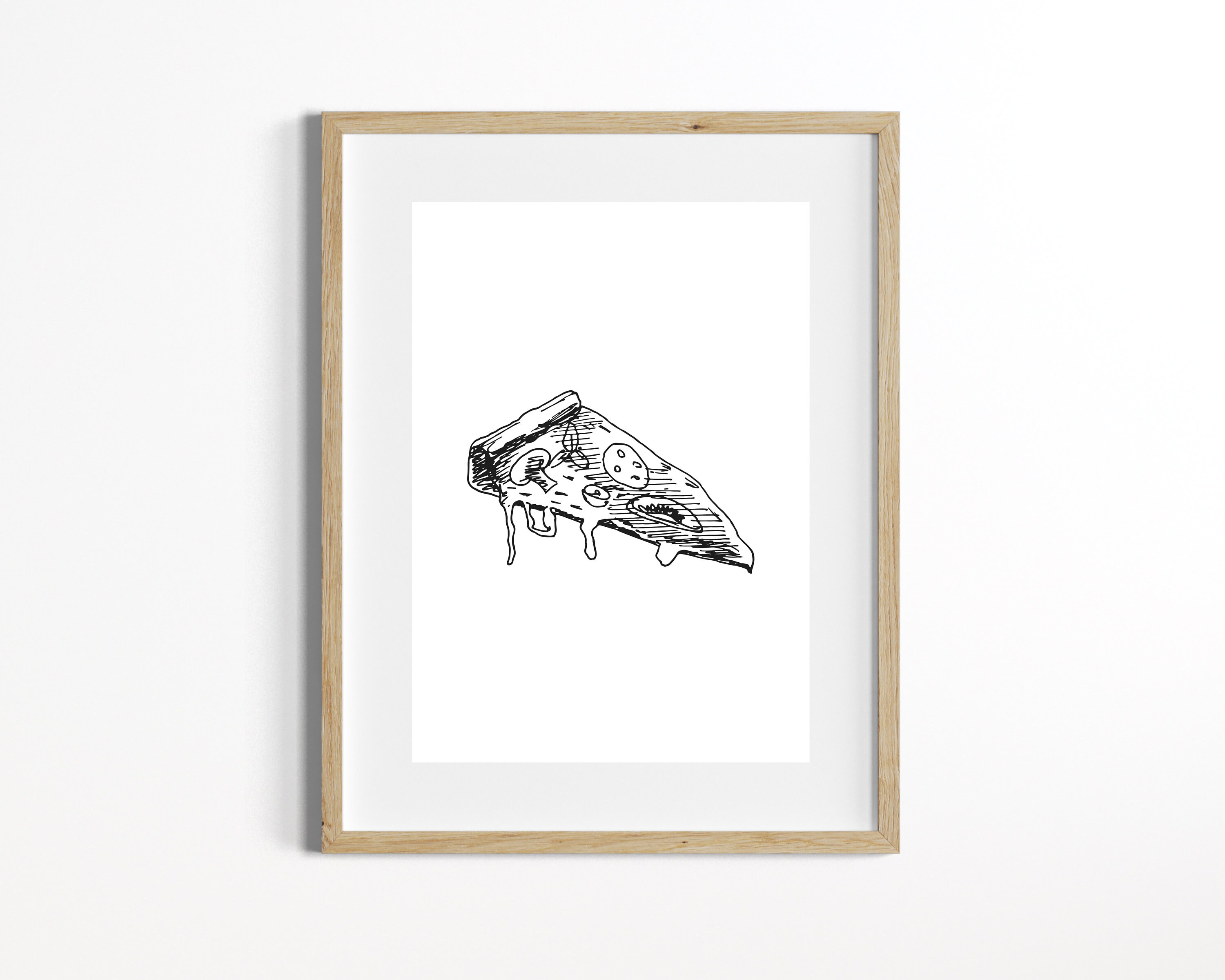 Pizza Posters - Printable Poster Set of 2 - Pizza Slice Art Prints ...