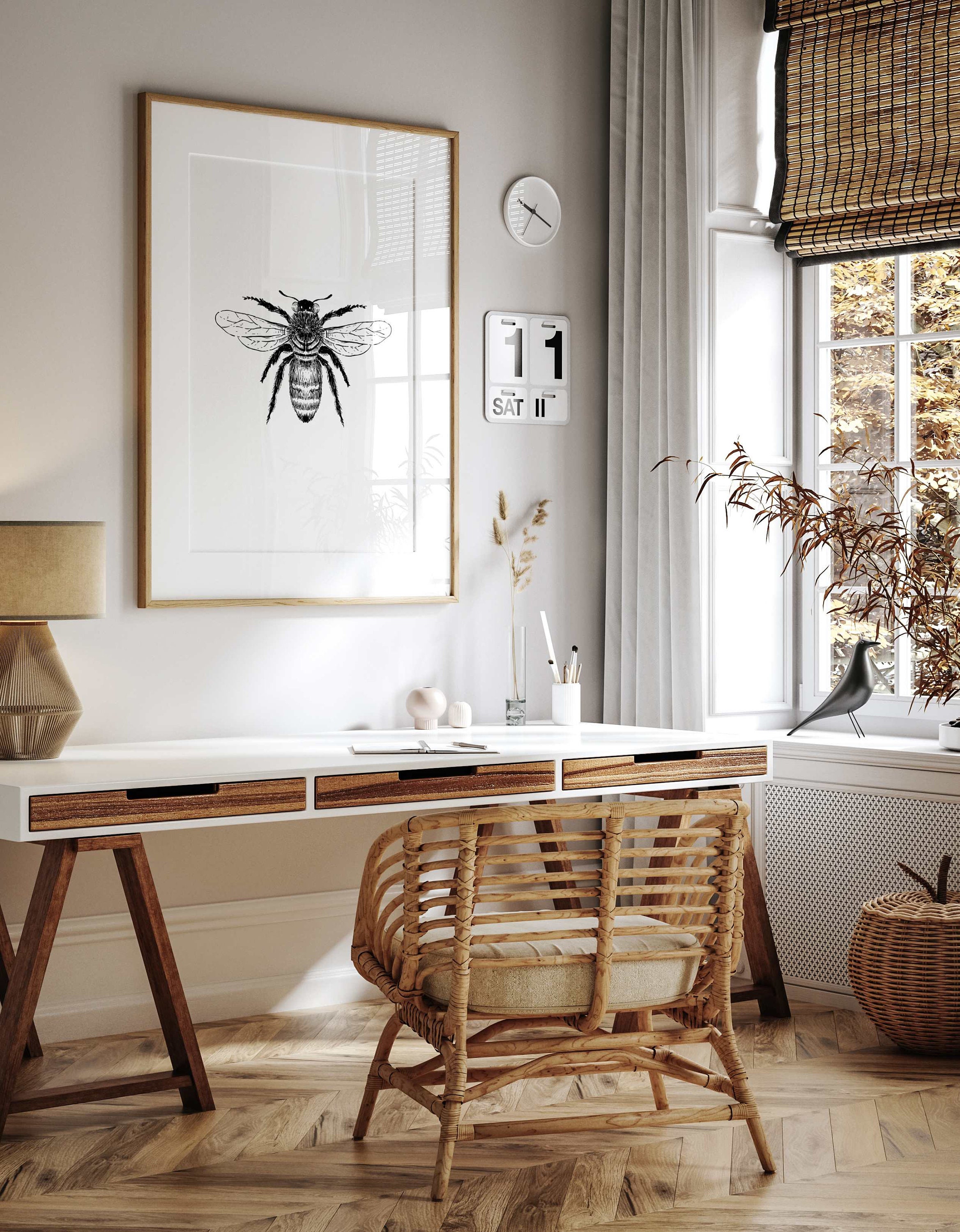 Honey Bee and Bumble Bee Poster Printable Poster Set of 2 - Etsy