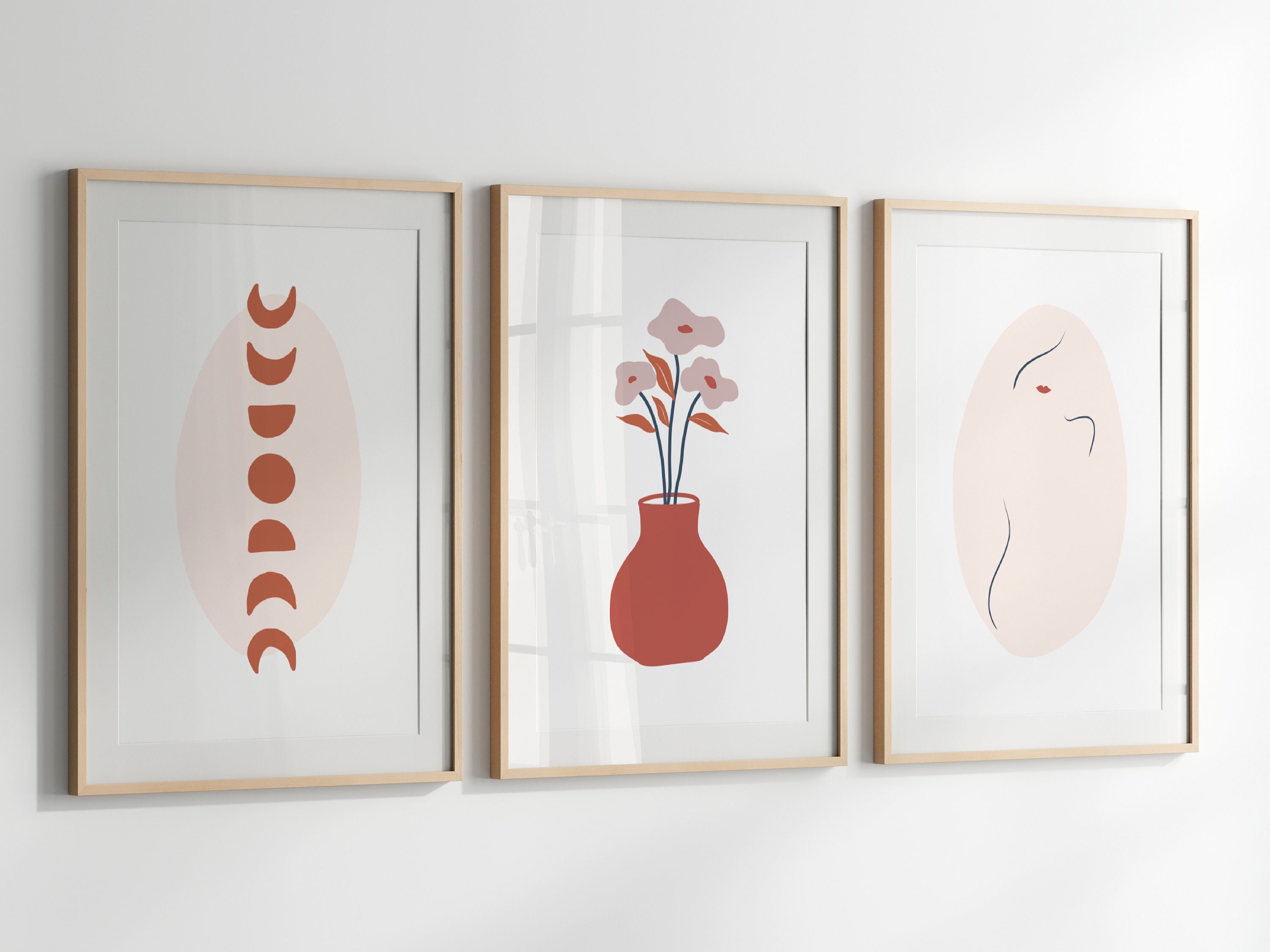 Moon Phase Wall Decor Printable Poster Set of 3 Moon Cycle Poster ...