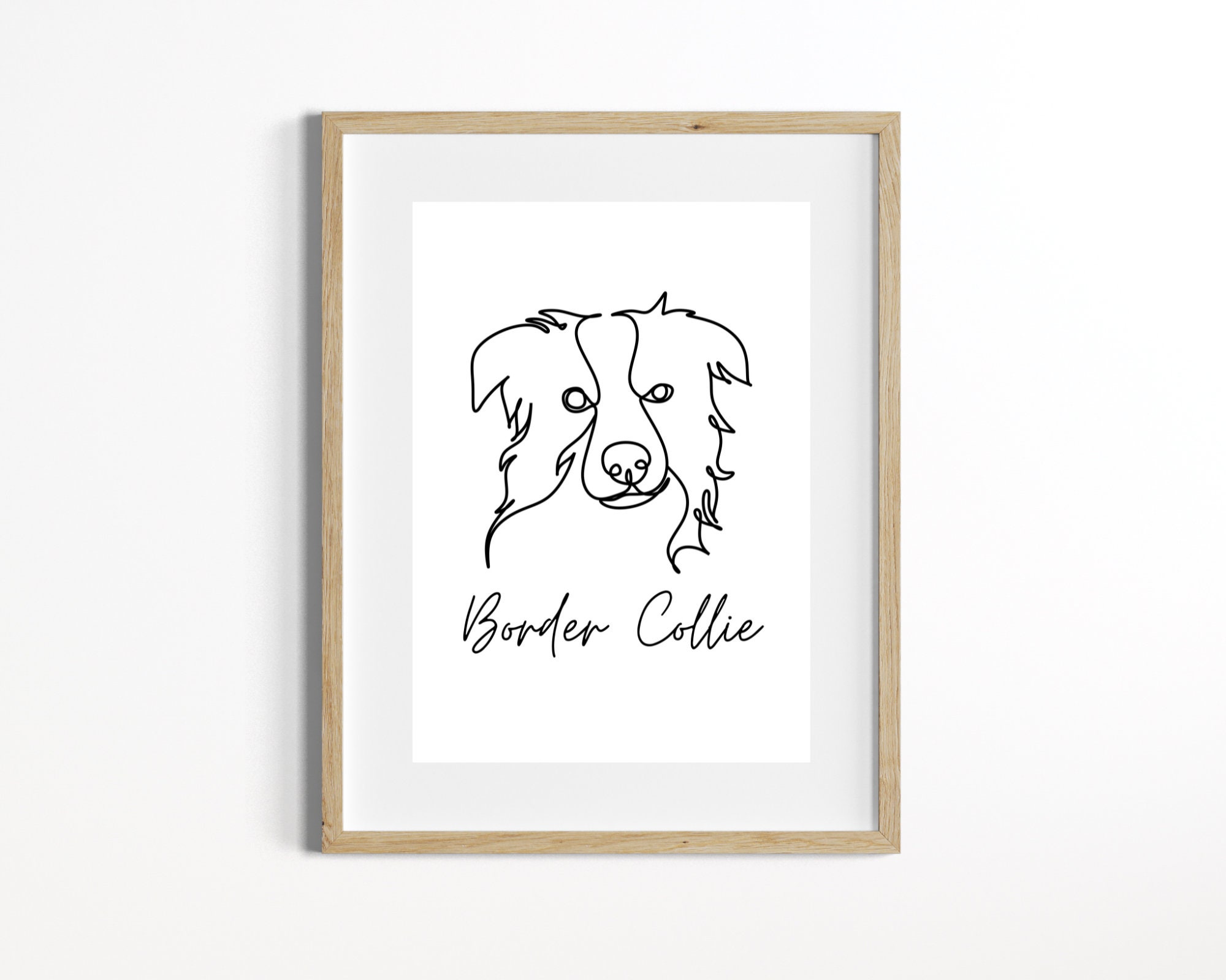 Printable Border Collie Poster Border Collie Line Art Print Border ...