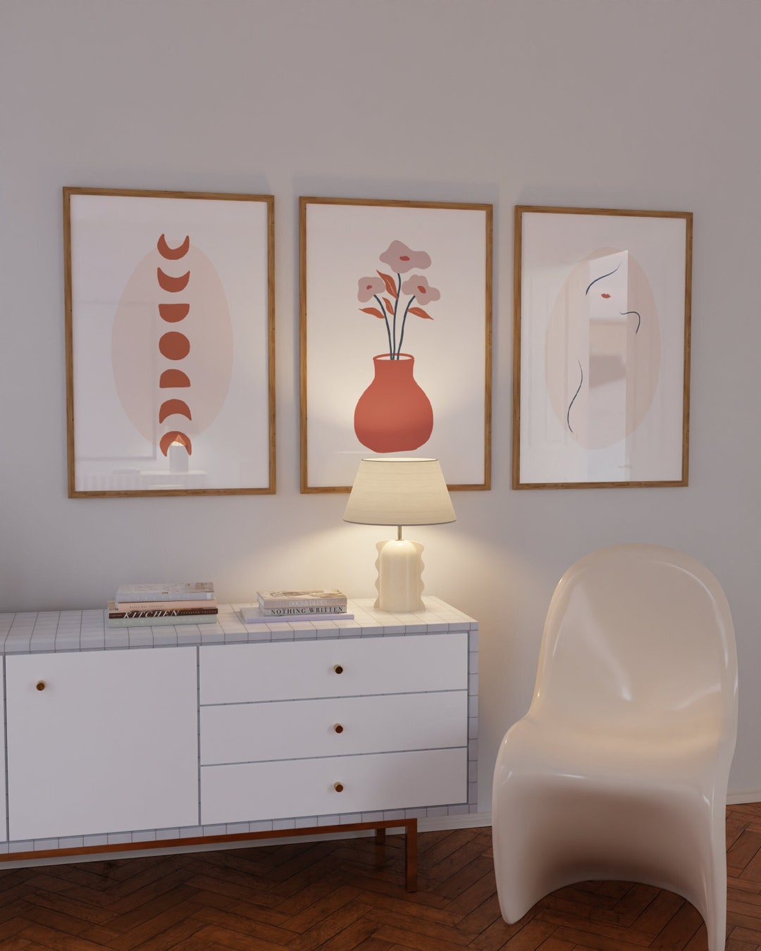 Moon Phase Wall Decor Printable Poster Set of 3 Moon Cycle Poster ...