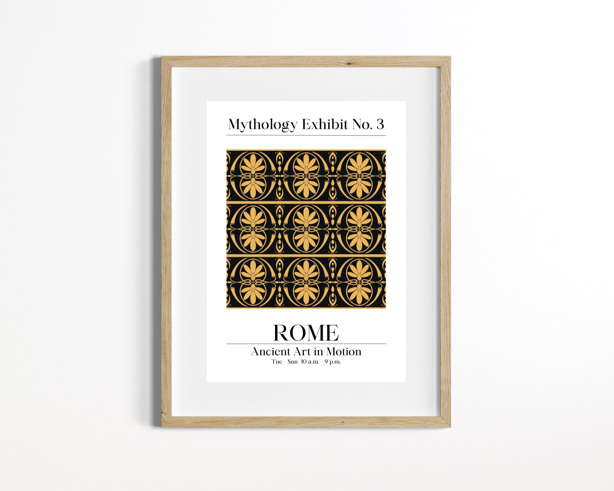 Ancient Tile Art Posters Poster Set of 6 Roman Art Prints Mythology ...