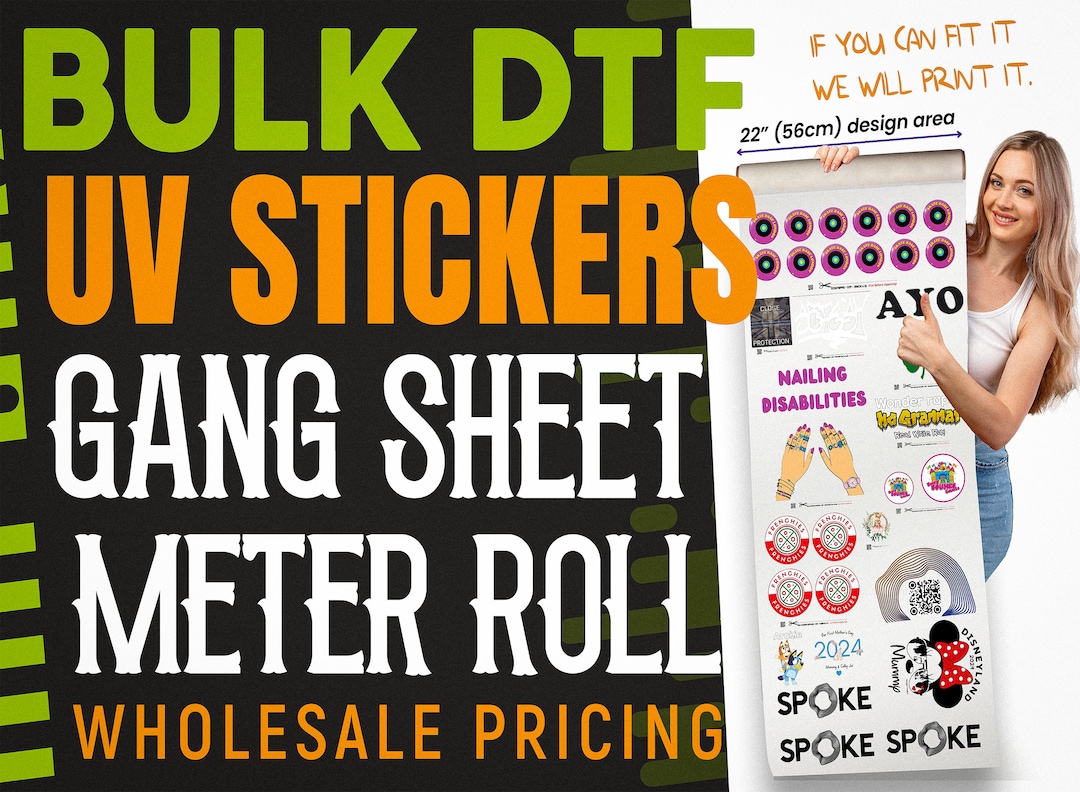 Custom 3D UV DTF Stickers, Personalized Waterproof Gang Sheet - Etsy
