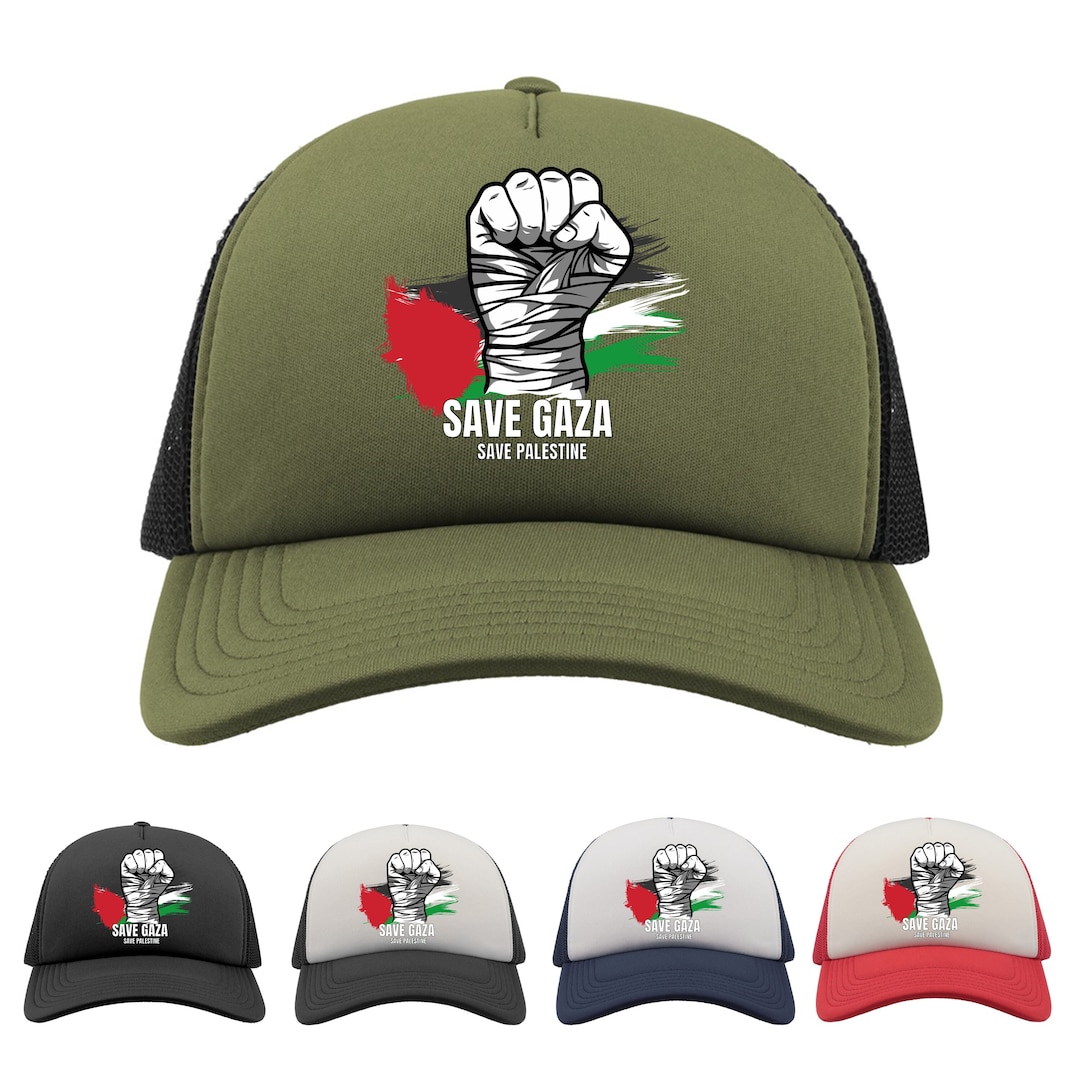 Save Gaza Save Palestine Trucker Cap Free Palestinian Baseball Hat ...