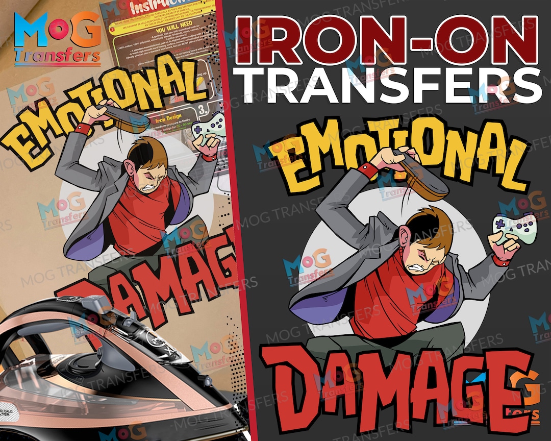 Emotional Damage Iron on Transfer, Funny Viral Social Media Meme, DIY ...