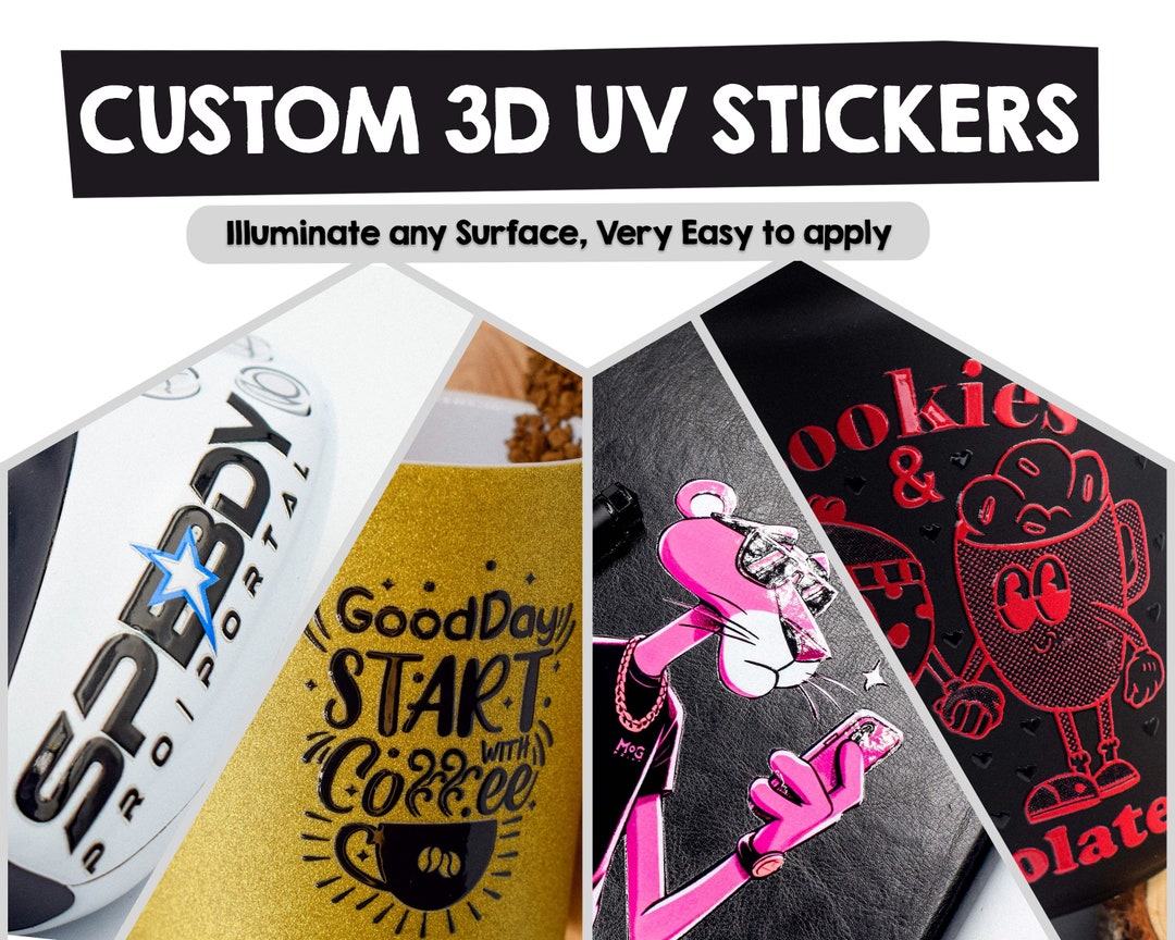 3D UV Sticker DTF, Customised Image Acrylic DTF for Phone Glass, Your ...
