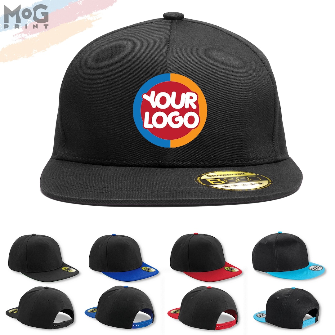 Customisable Snapback Hat, Custom Logo Cap, Classic Unisex Adult Cap ...