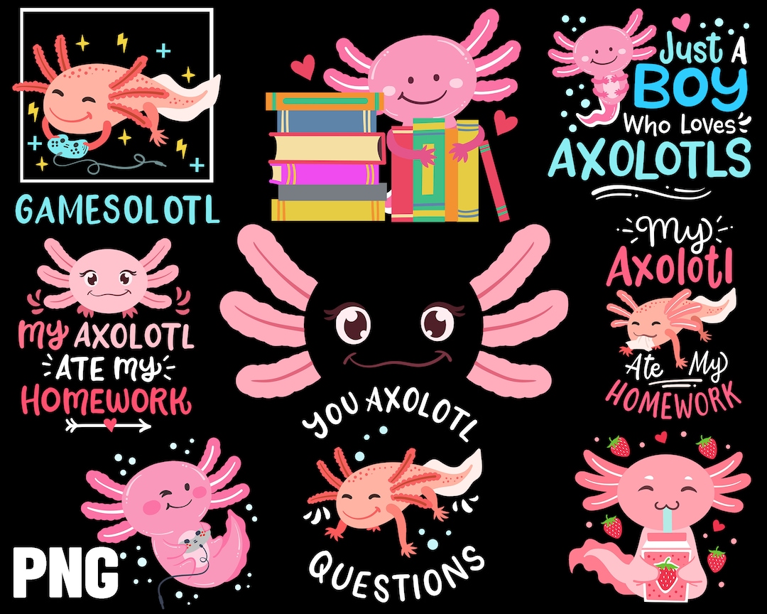 Axolotl Png Bundle Sublimation - Etsy