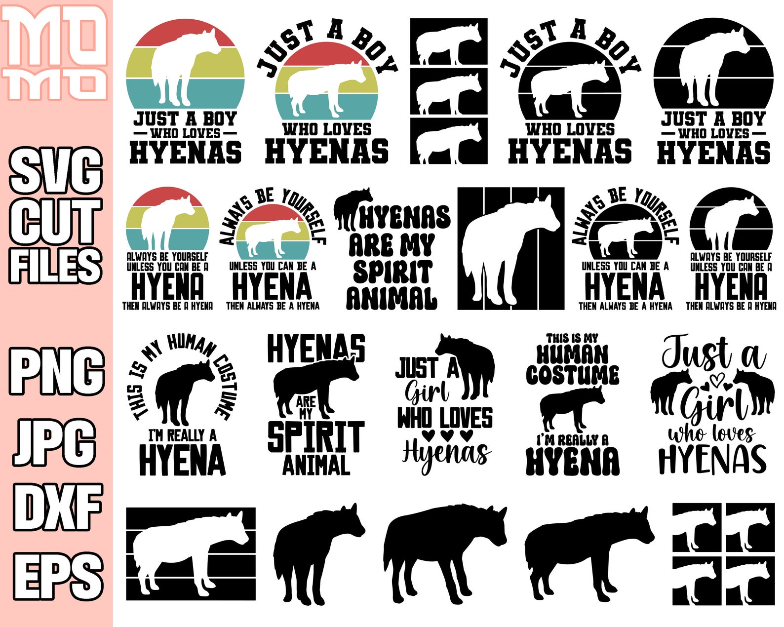 Hyena Svg Hyena Png Hyena Silhouette Hyena Clip Art Vector Cricut Cut ...