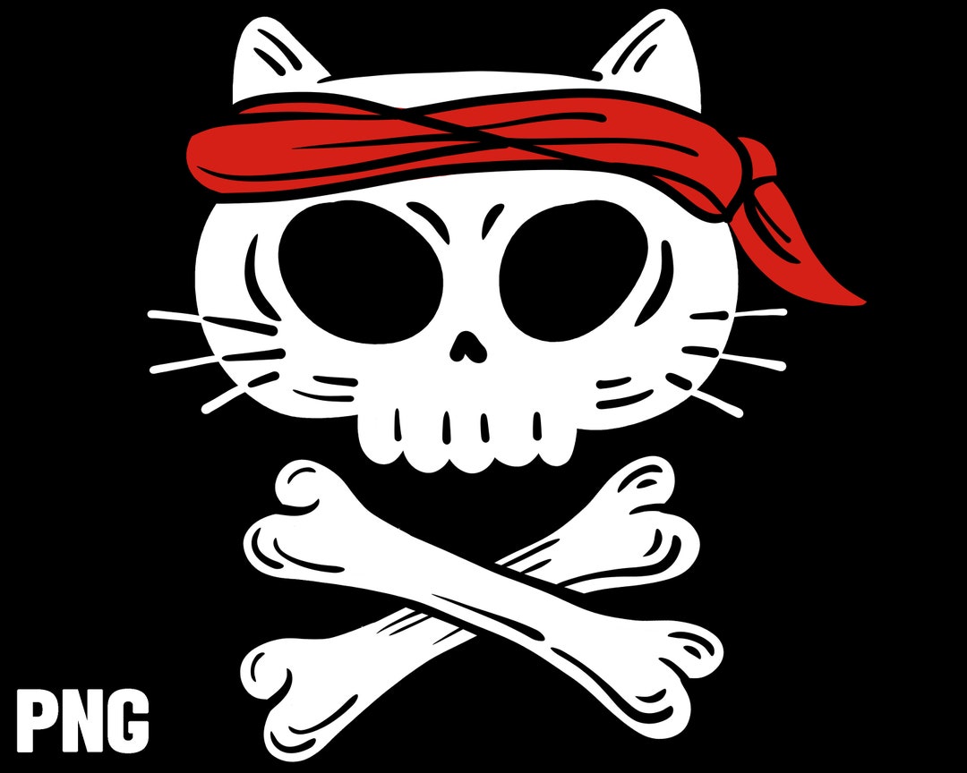 Pirate Flag Cat Png Sublimation Clipart Illustration - Etsy