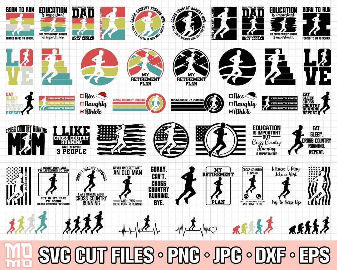Cross Country Svg Bundle Cricut Cross Country Png Bundle Cross Country ...