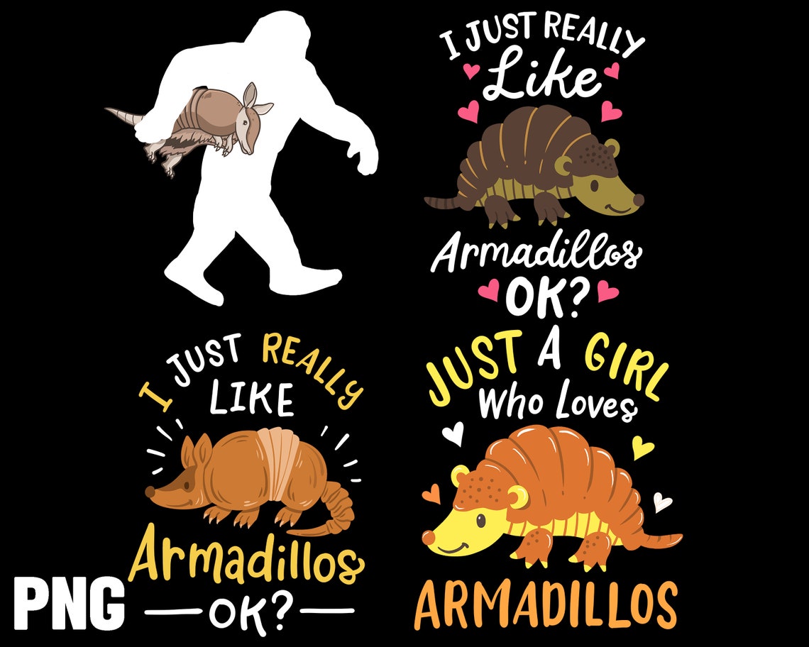 Armadillo Png Bundle Sublimation - Etsy