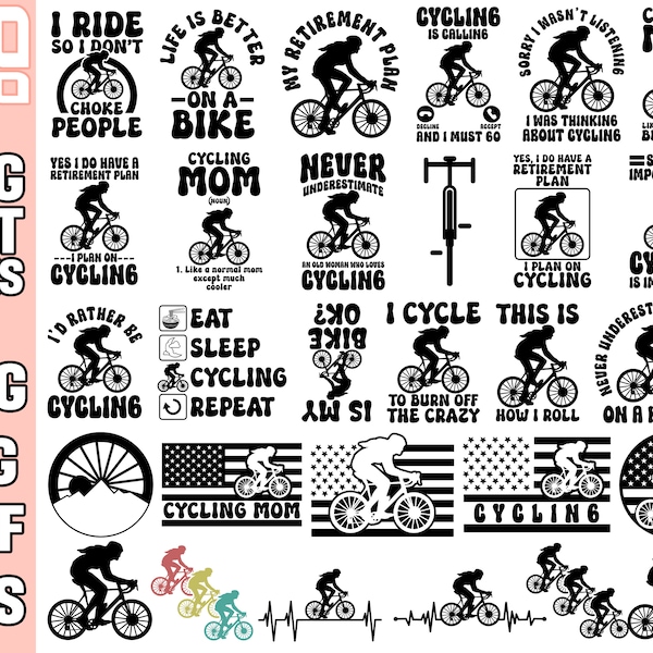 Cycling Svg - Etsy