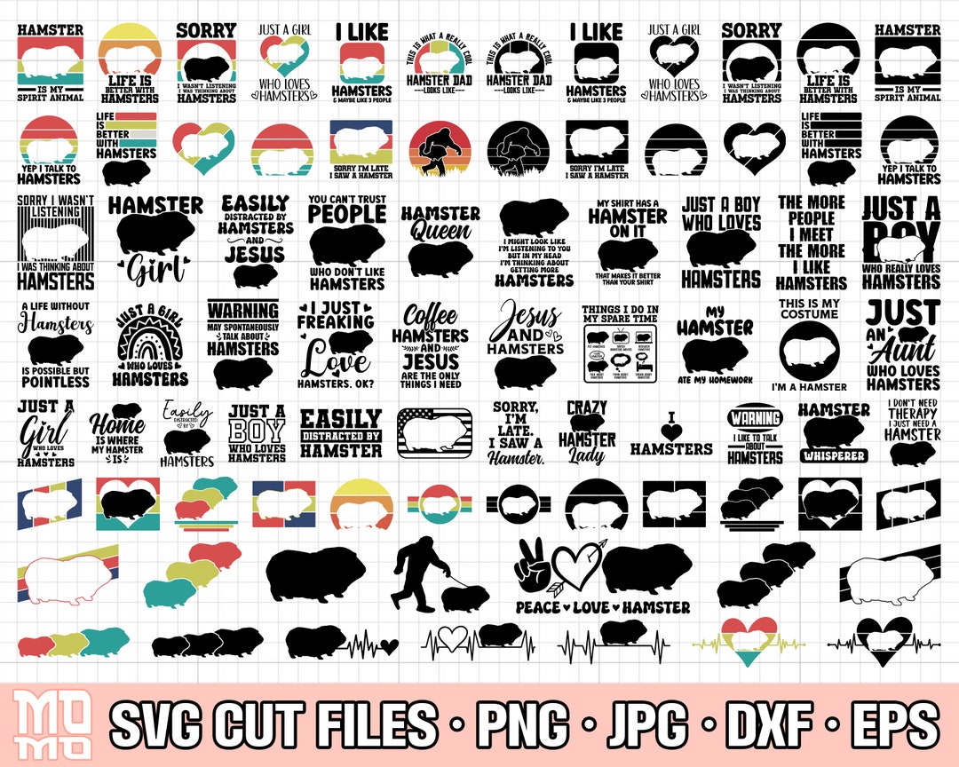 Hamster Svg Bundle Cricut Hamster Png Bundle Hamster Shirt Design ...