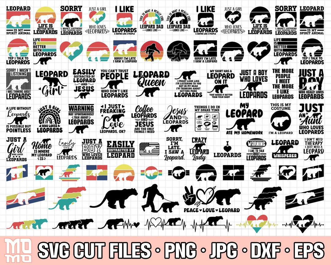 Leopard Svg Bundle Cricut Leopard Png Bundle Leopard Shirt Design ...