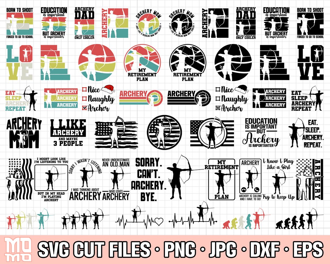 Archery Svg Bundle Cricut Archery Png Bundle Archery Shirt Design ...