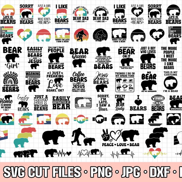 Free Bear Svg - Etsy