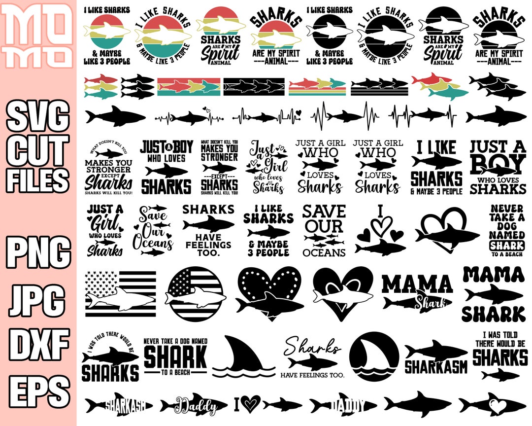 Shark Svg Shark Png Shark Svg Cut File Cricut Bundle Free Commercial ...