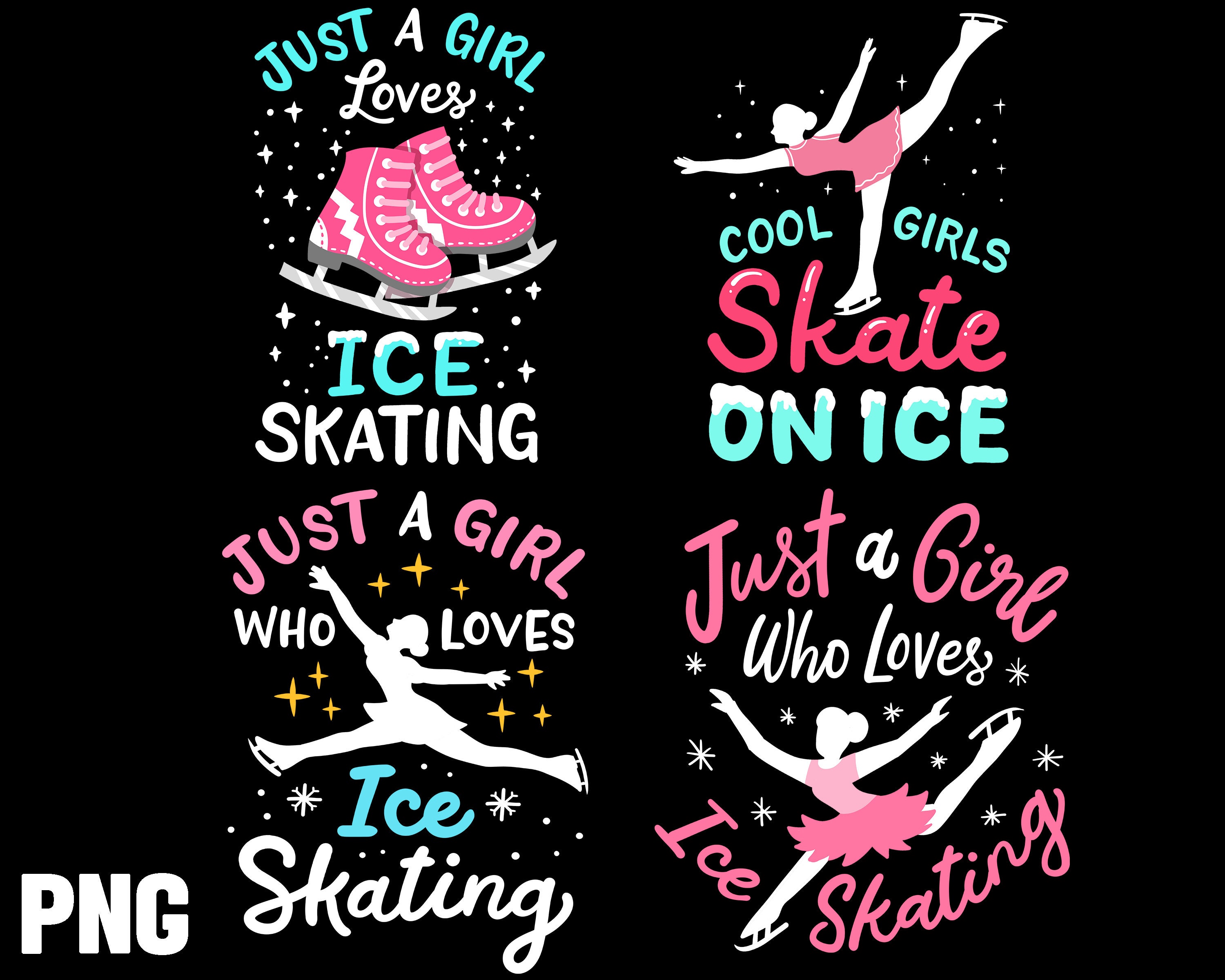 Ice Skating Png Bundle Sublimation Ice Skating Shirt Design Bundle ...