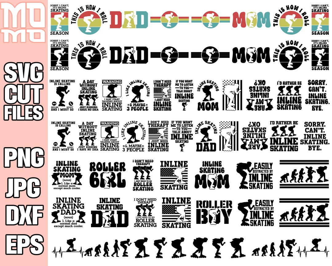 Inline Skating Svg Bundle Inline Skating Png Bundle Cricut Cut File ...