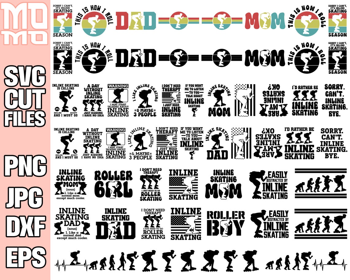 Inline Skating Svg Bundle Inline Skating Png Bundle Cricut Cut File ...