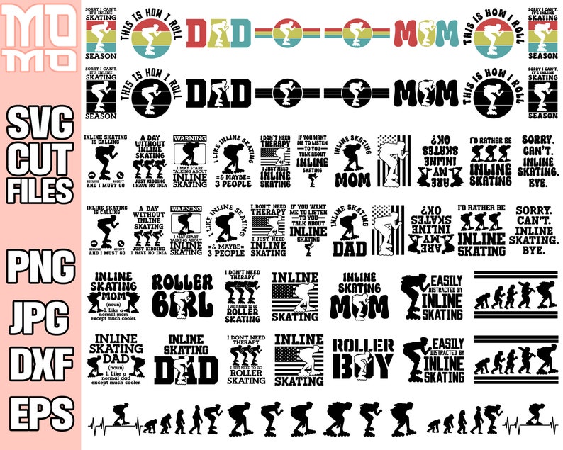 Inline Skating Svg Bundle Inline Skating Png Bundle Cricut Cut File ...