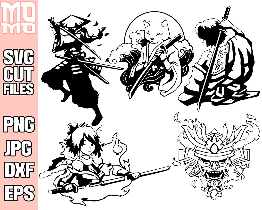 Samurai Svg Bundle Samurai Png Bundle Samurai Clipart Vector Samurai ...