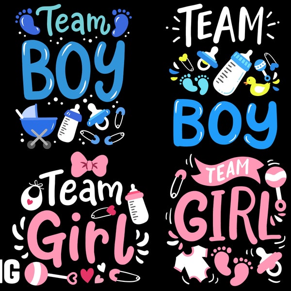 Team Girl Team Boy Png - Etsy