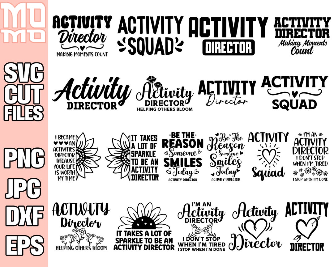 Activity Director Svg Bundle Cricut Activity Director Png Bundle ...