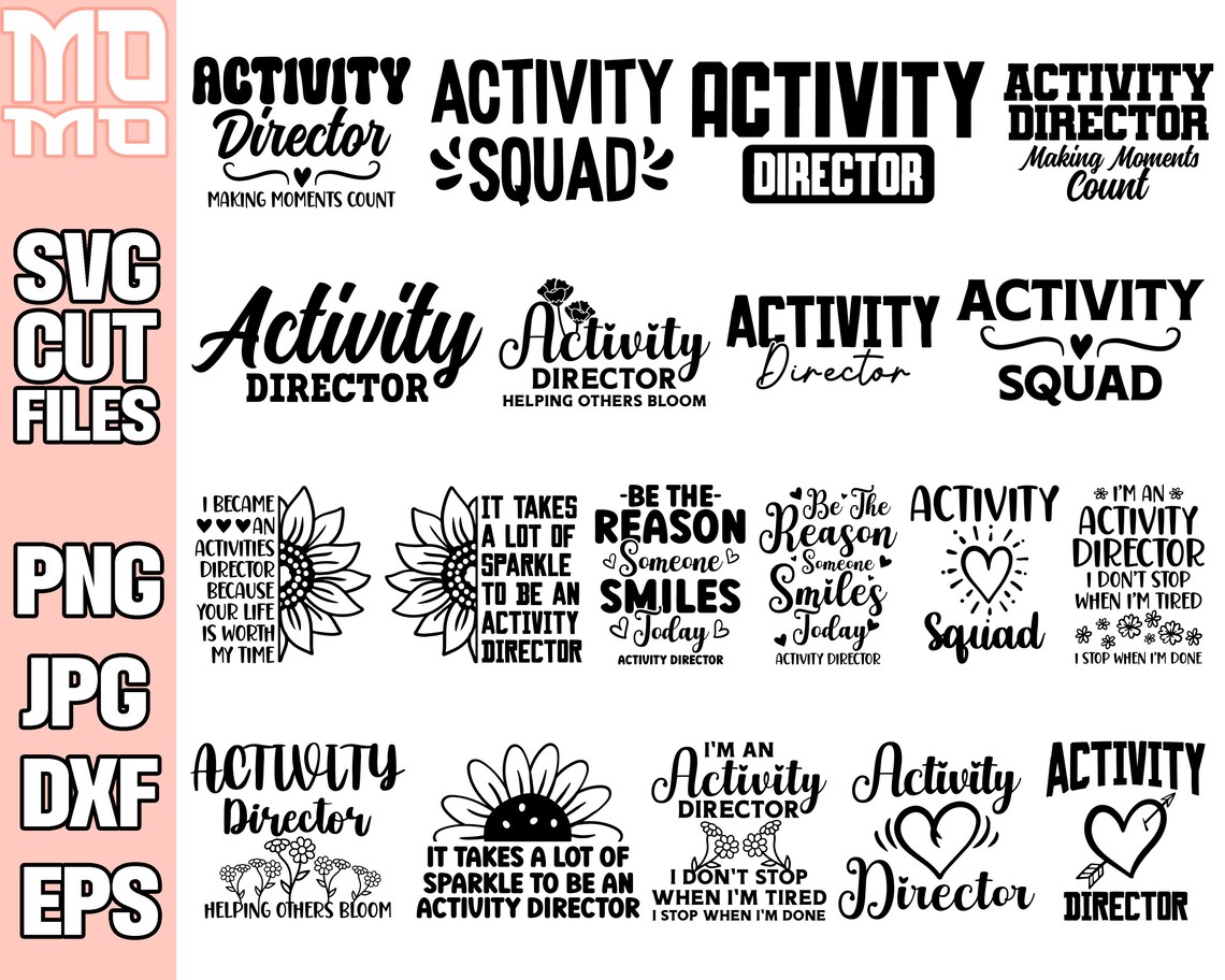 Activity Director Svg Bundle Cricut Activity Director Png Bundle ...