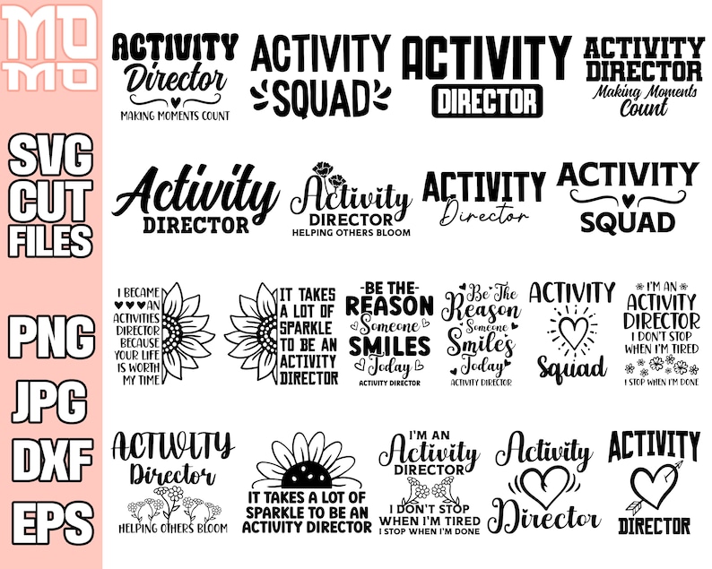 Activity Director Svg Bundle Cricut Activity Director Png Bundle ...