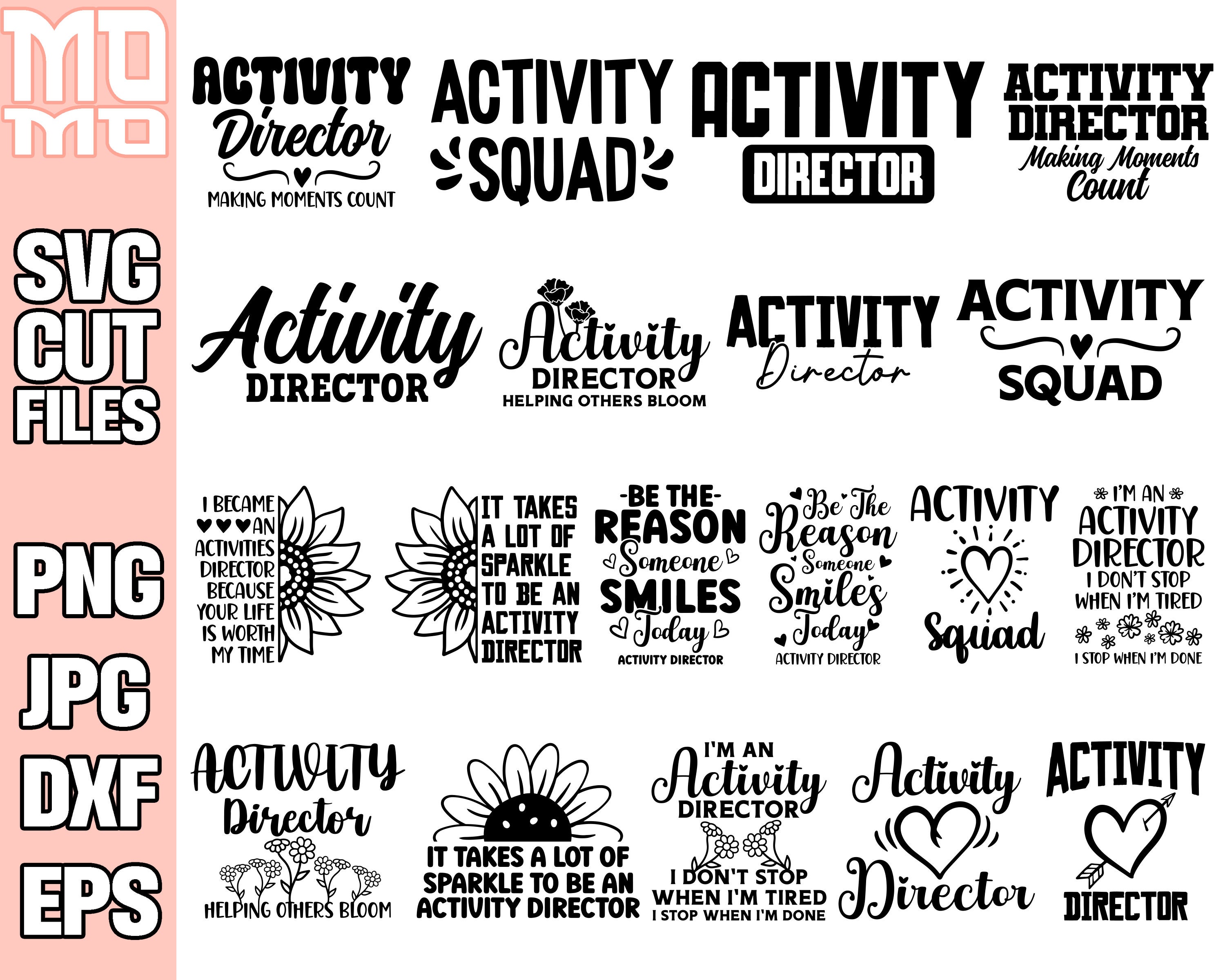 Activity Director Svg Bundle Cricut Activity Director Png Bundle ...