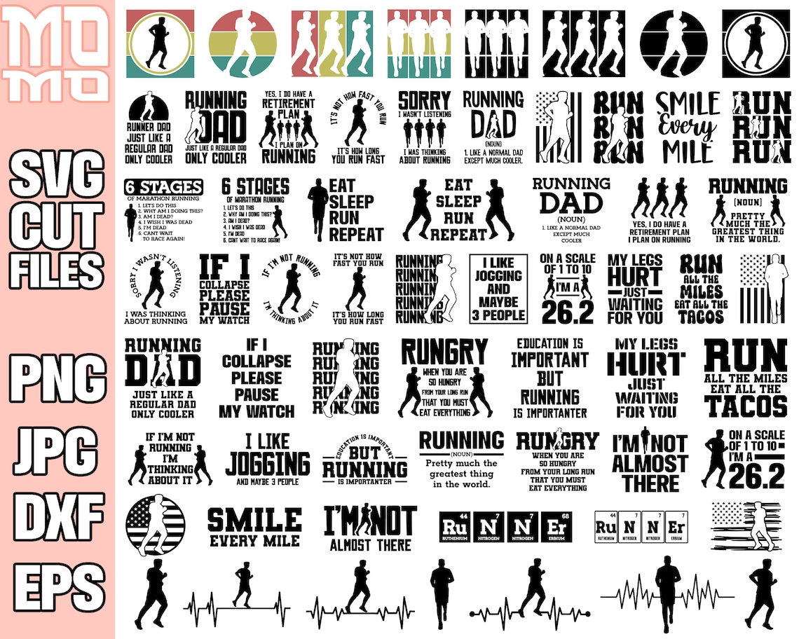 Running Svg Png Bundle Runner Svg Png Bundle Jogging Svg Png Bundle ...