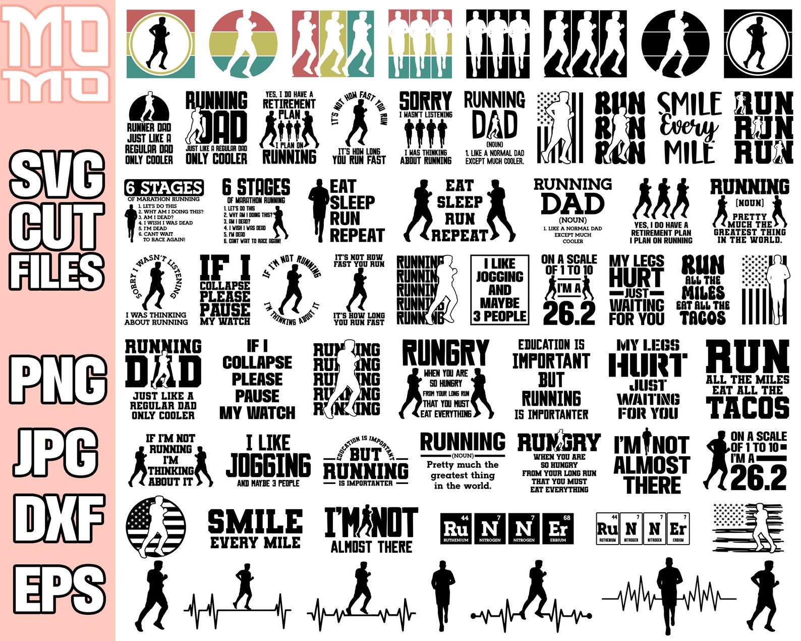 Running Svg Png Bundle Runner Svg Png Bundle Jogging Svg Png Bundle ...