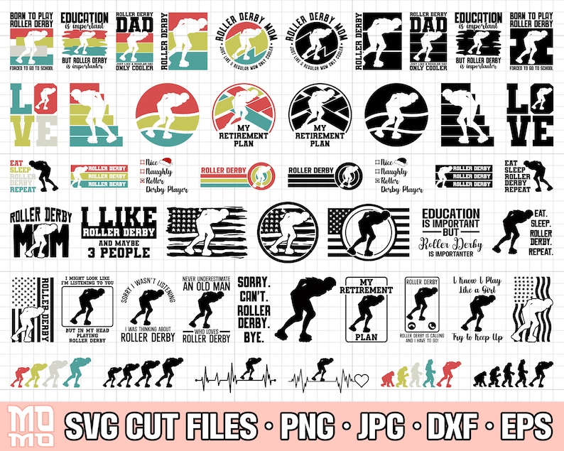 Roller Derby Svg Bundle Cricut Roller Derby Png Bundle Roller Derby ...