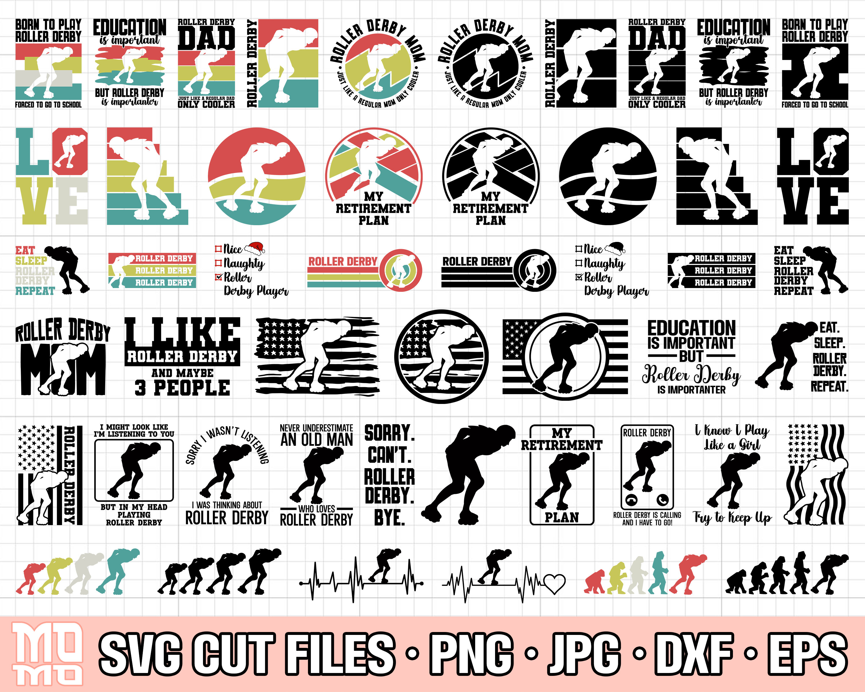 Roller Derby Svg Bundle Cricut Roller Derby Png Bundle Roller Derby ...