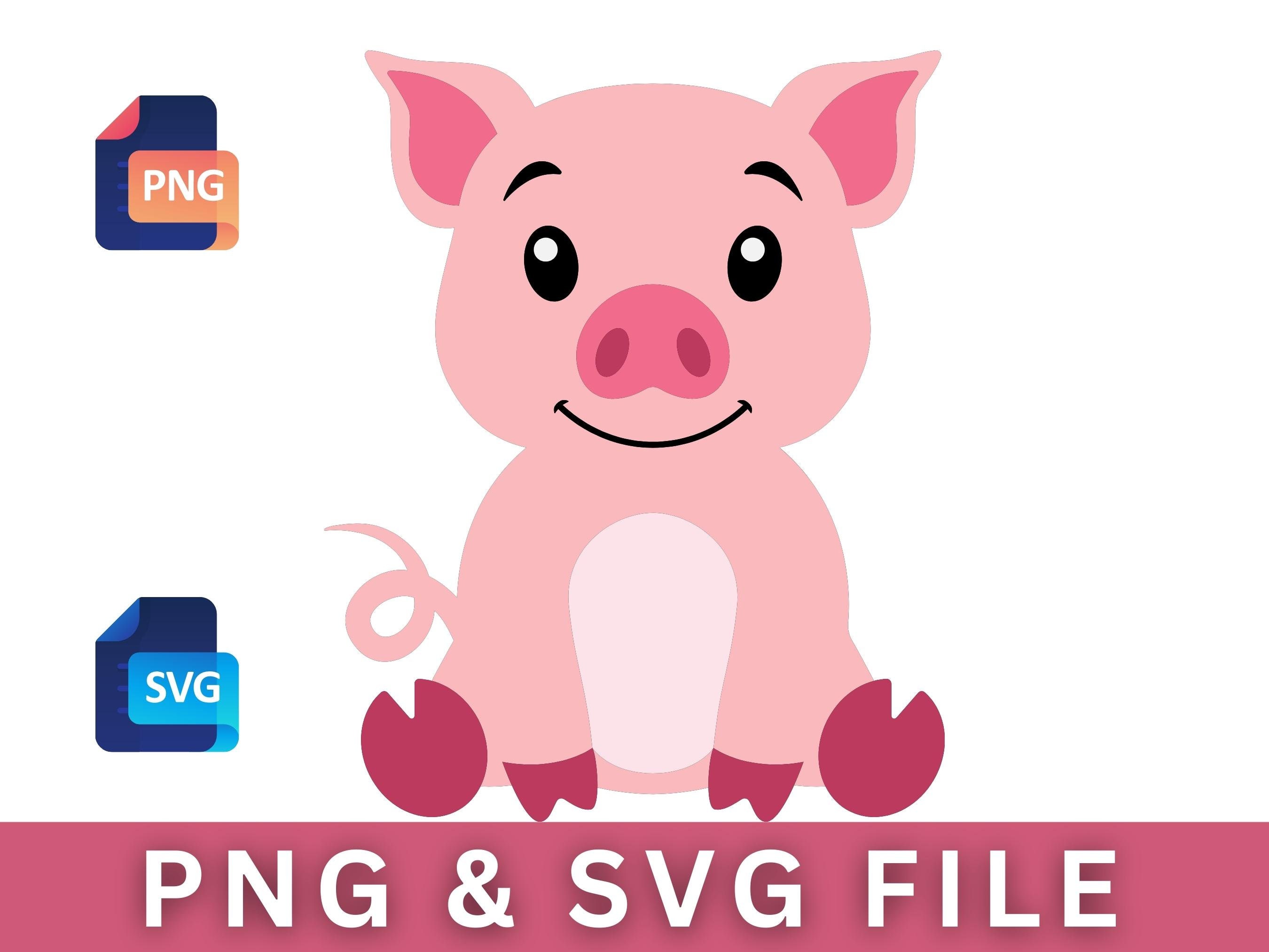 Pig SVG Free Baby Pig SVG Farm Animals SVG Cute Animal Pig - Etsy