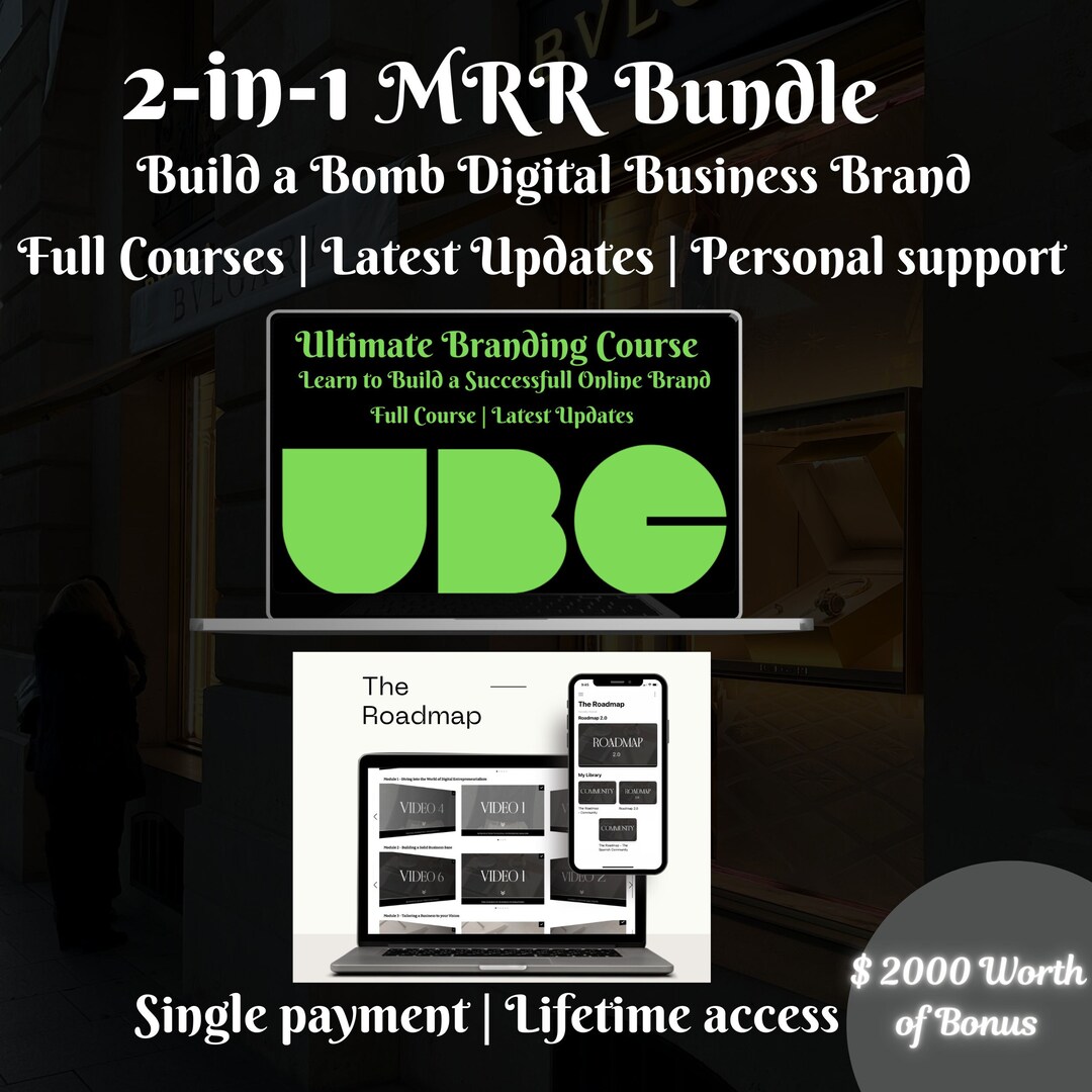 2 in 1 MRR Course Bundle | Ultimate Branding Course UBC + Roadmap 3.0 ...