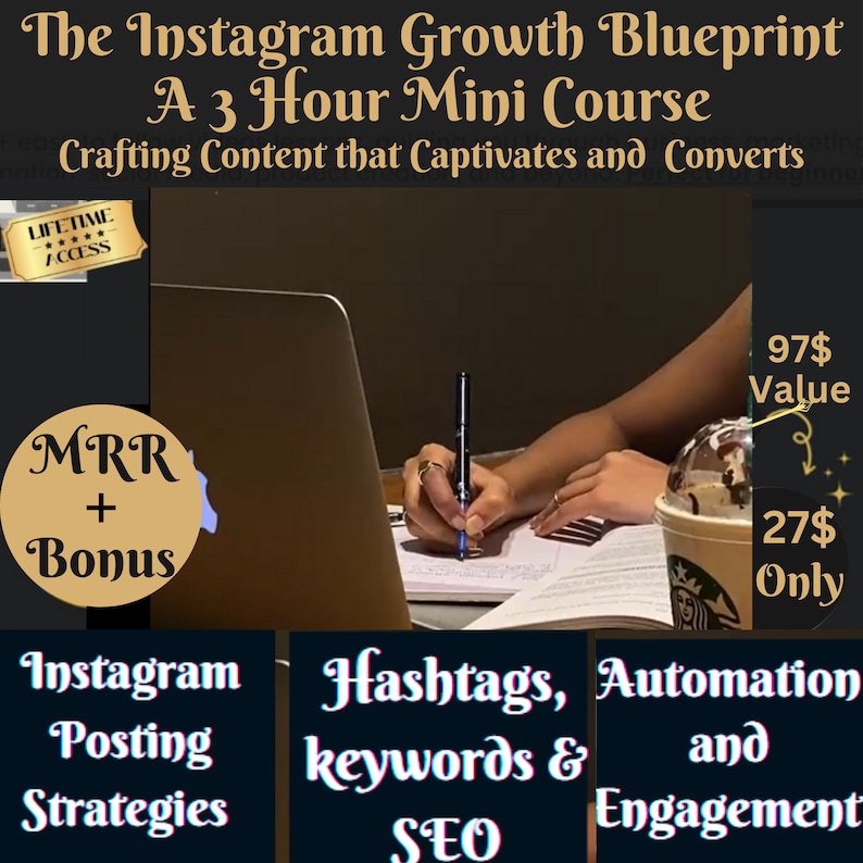 Instagram Growth Blueprint Course | MRR | Mini Course With Audio + Video | for Beginners ...