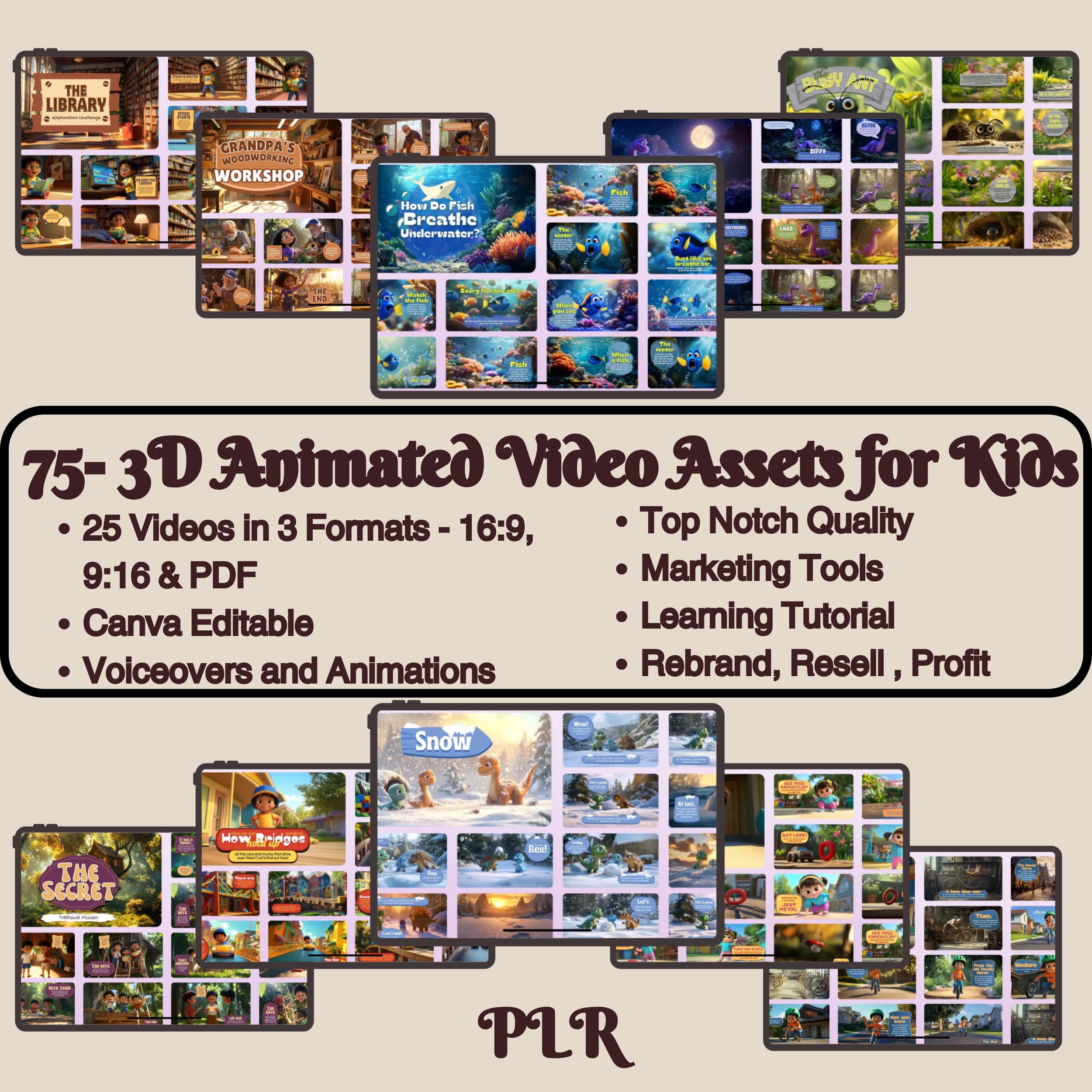 75 3D Animated Kids Video Assets: Vol. 2| Science & Education Stories ...