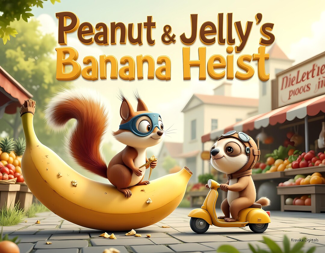 Peanut & Jelly's Banana Heist| Funny Read-aloud Picture Book for Kids ...