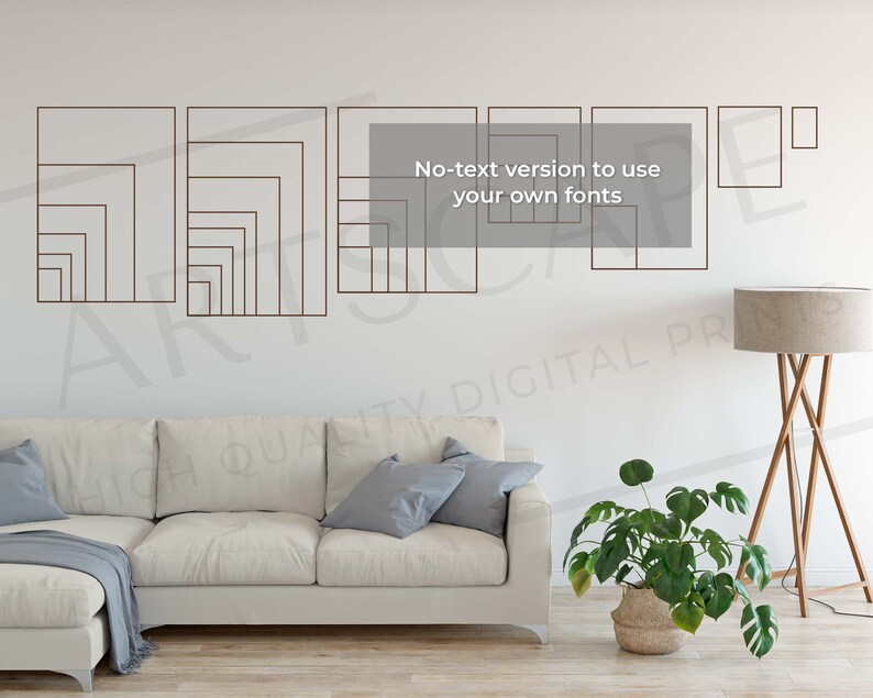 Wall Art Size Guide Frame Sizing Mockup Poster Size Portrait Landscape ...
